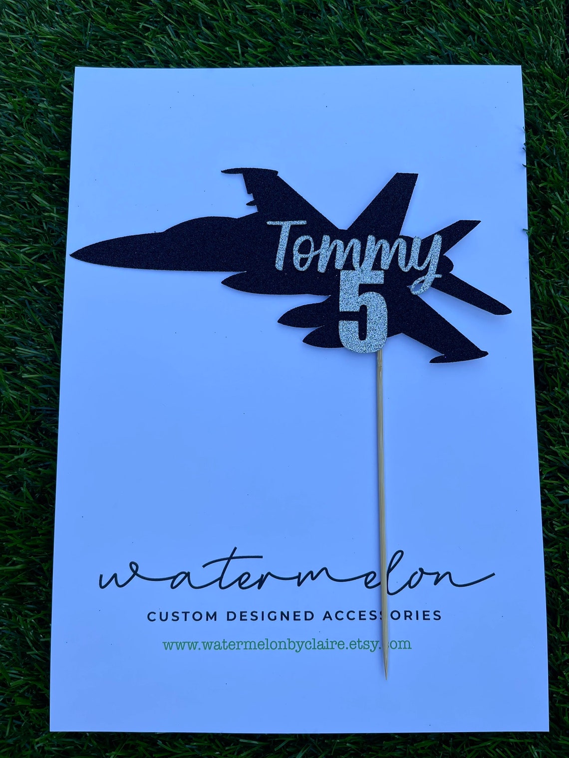 Fighter Jet Personalised Cake Topper Birthday jet Fighter - Etsy UK