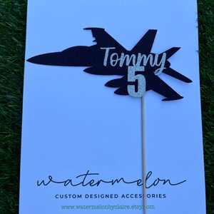 Fighter Jet Personalised Cake Topper - Birthday -jet - Fighter Plane ...