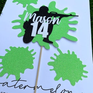 Paintball Themed Birthday Cake Topper Personalised - Etsy