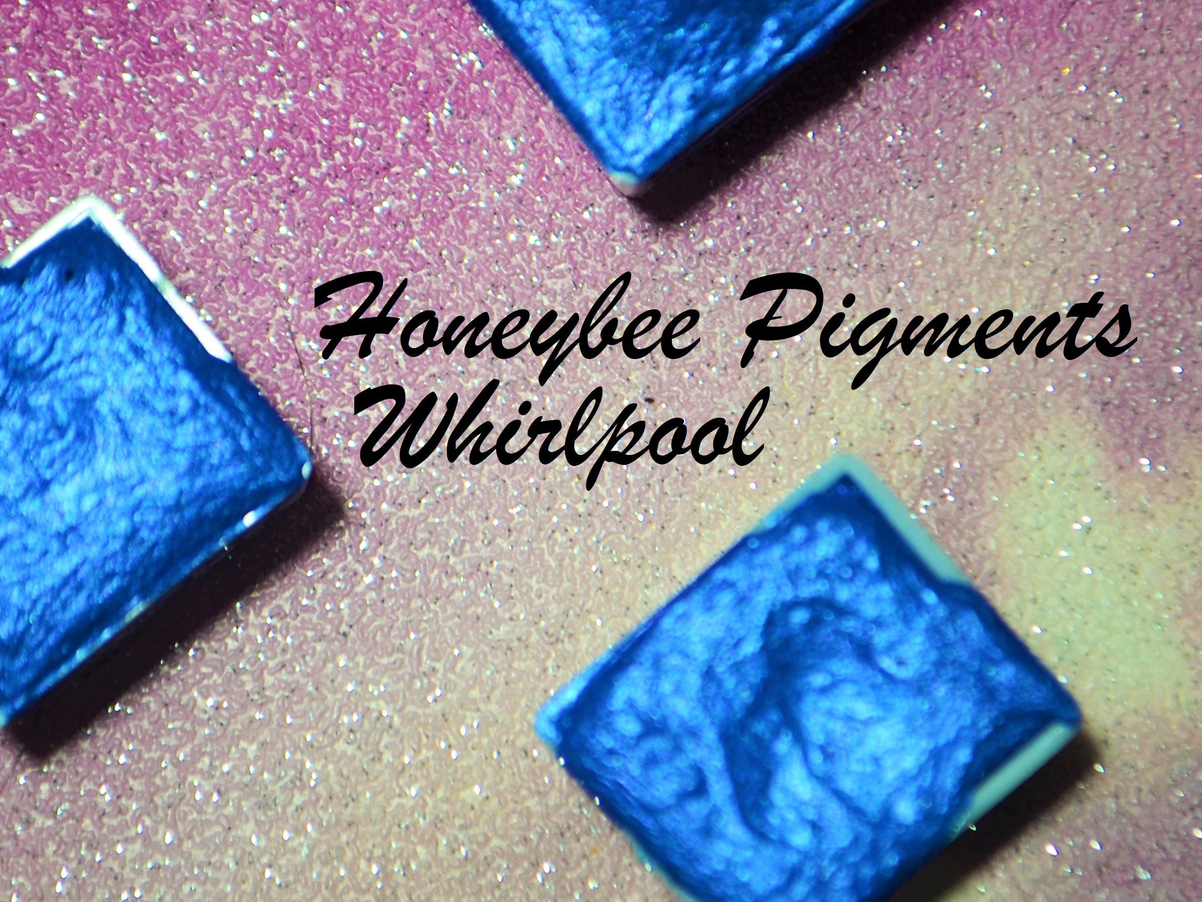 Whirlpool Handmade Metallic Blue Shimmer Watercolour Paint | Etsy