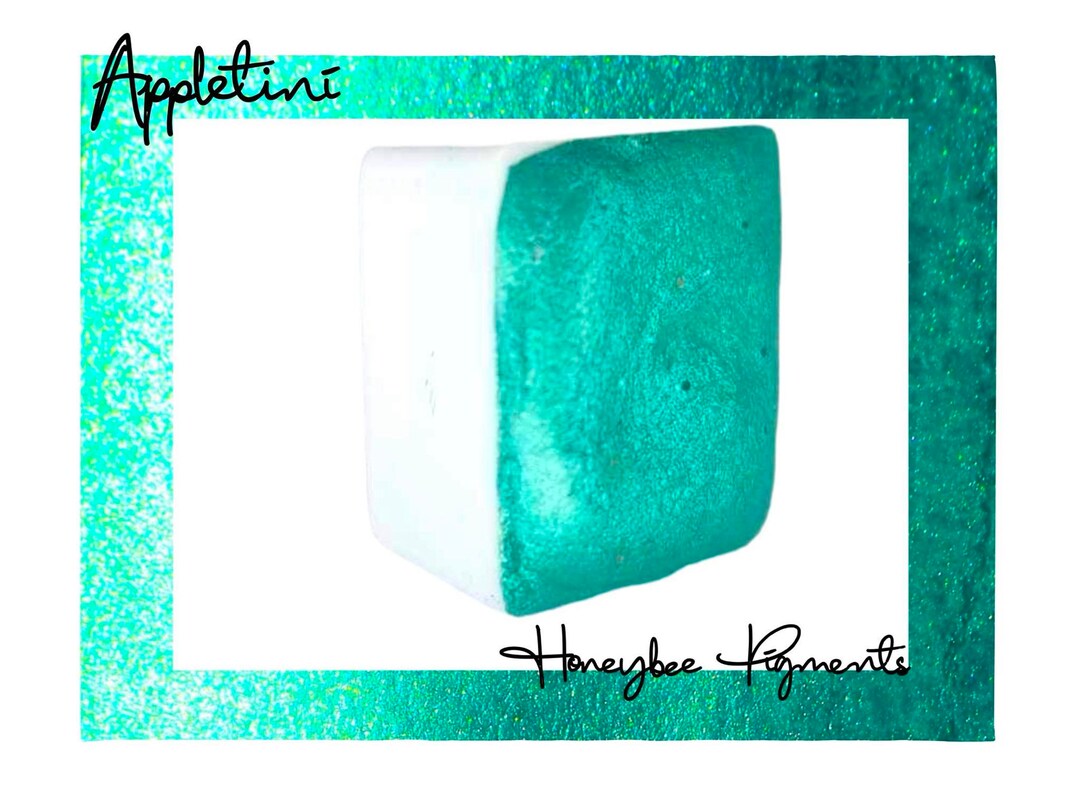 Appletini | Green Shimmer Watercolour Paint | Honeybee Pigments ...