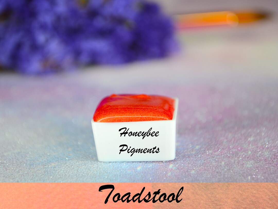 Toadstool Red Shimmer Watercolour Paint Honeybee Pigments Calligraphy ...
