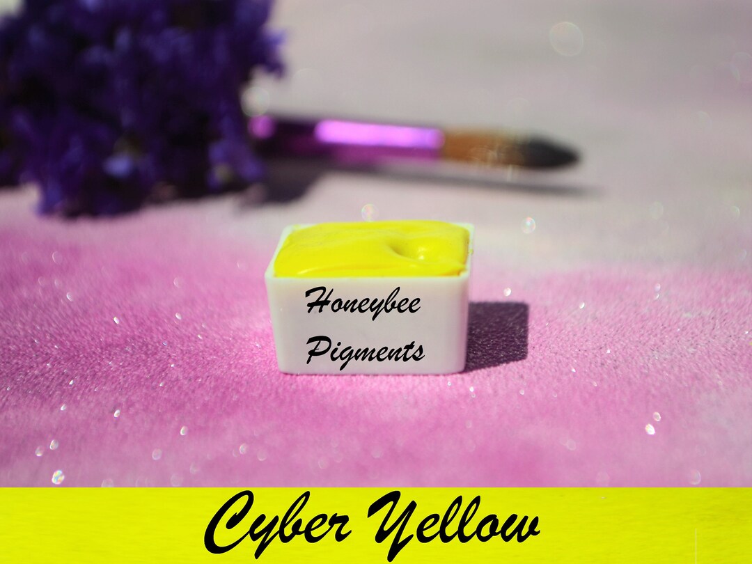 Cyber Yellow | Handmade Neon Yellow Watercolour Paint | Honeybee ...