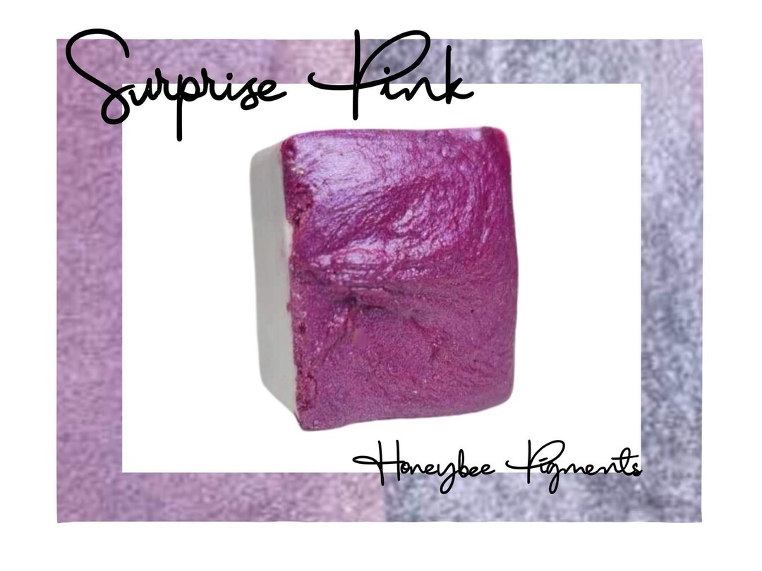 Surprise Pink | Pink Shimmer Watercolour Paint | Honeybee Pigments ...