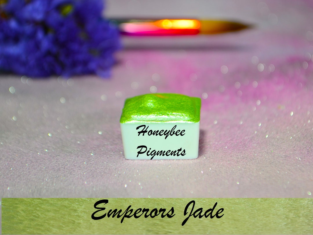 Emperors Jade | Handmade Green Shimmer Watercolour Paint | Honeybee ...