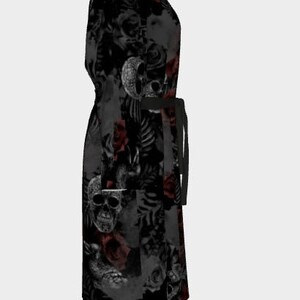 Skull Robe, Halloween Robe, Goth Kimono, Gothic Robe, Witchy Robe, Goth ...