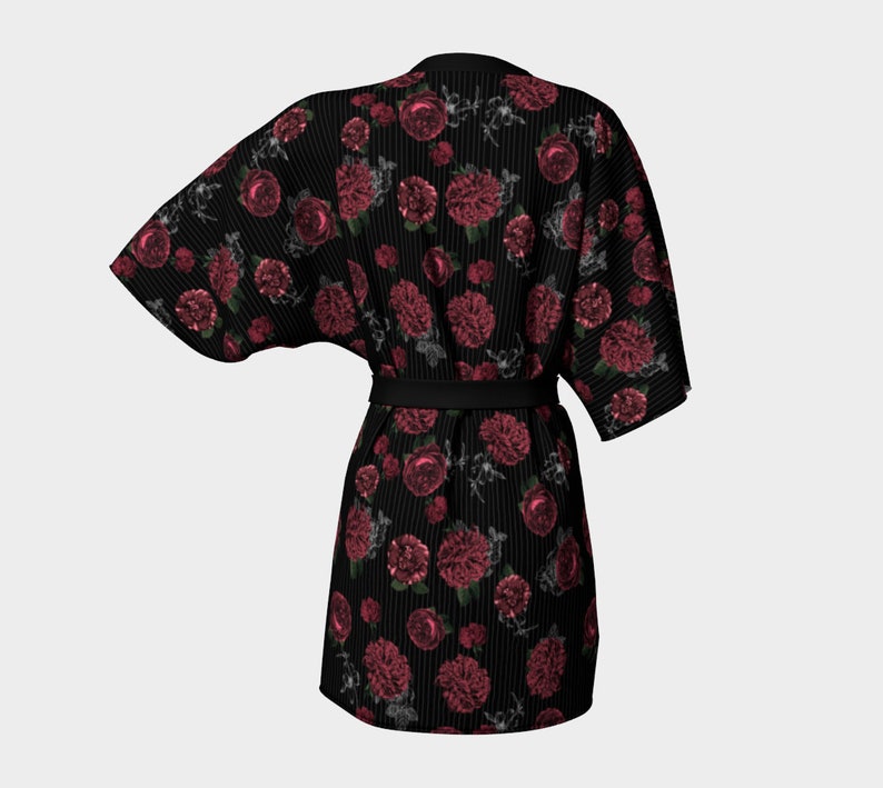 Gothic Roses Kimono Robe, Goth Kimono, Witchy Robe, Witchy Clothing ...