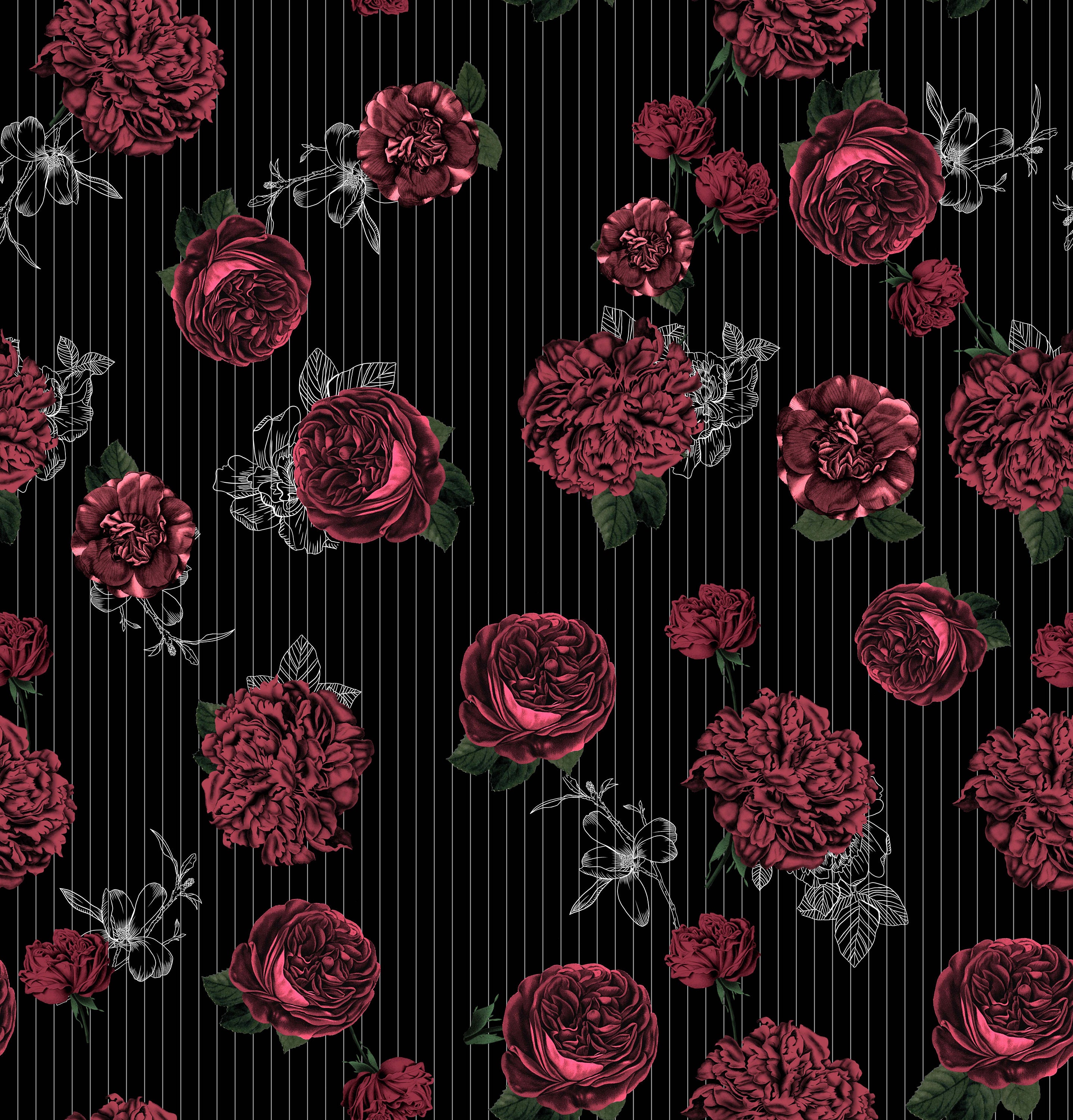 Gothic Roses Robe, Goth Robe, Witchy Robe, Goth Clothing, Kimono ...