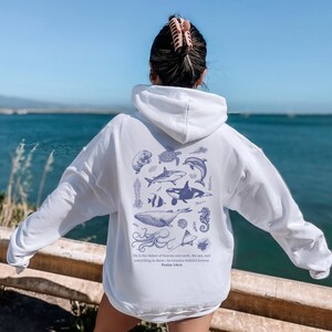 Ocean Beach Hoodie Christian Hoodie Ocean Inspired Style Beachy Hoodies ...