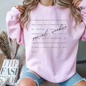 Social Worker Shirt Social Work Sweatshirt Social Worker Gift School ...