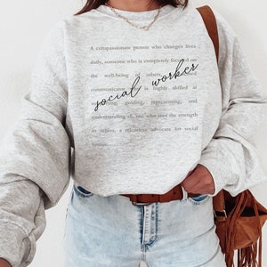 Social Worker Shirt Social Work Sweatshirt Social Worker Gift School ...
