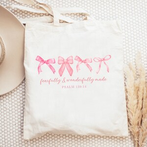 Christian Tote Bag Coquette Tote Church Bag Christian Tote Bags ...