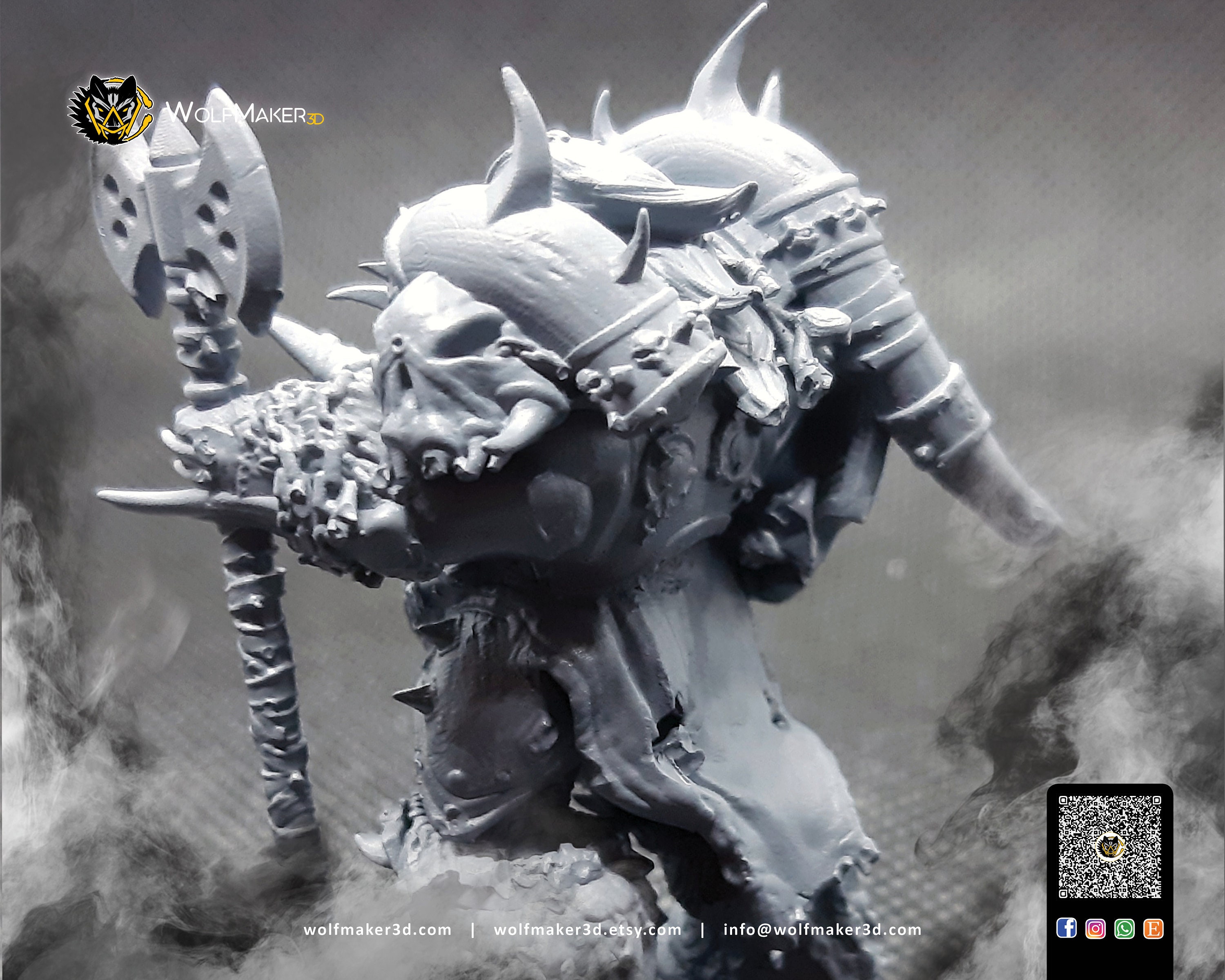 Orc Army Berserker Orc Orcish Printed Figure Orc Fantasy | Etsy