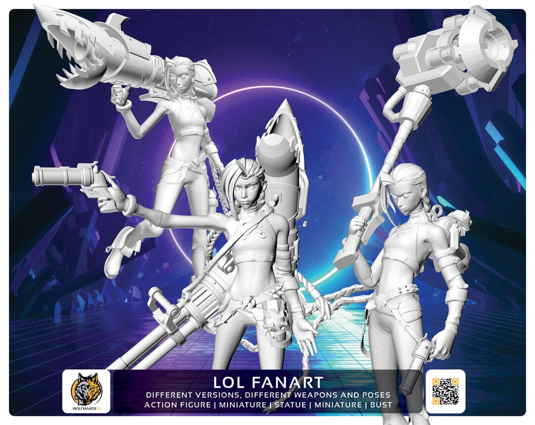 Fanart LOL Based Style Statues and Miniatures, Scale Miniatures, League ...