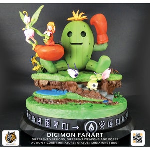Fanart Custom Diorama Based on Digimon, Digimon Fanart, Action Figures ...