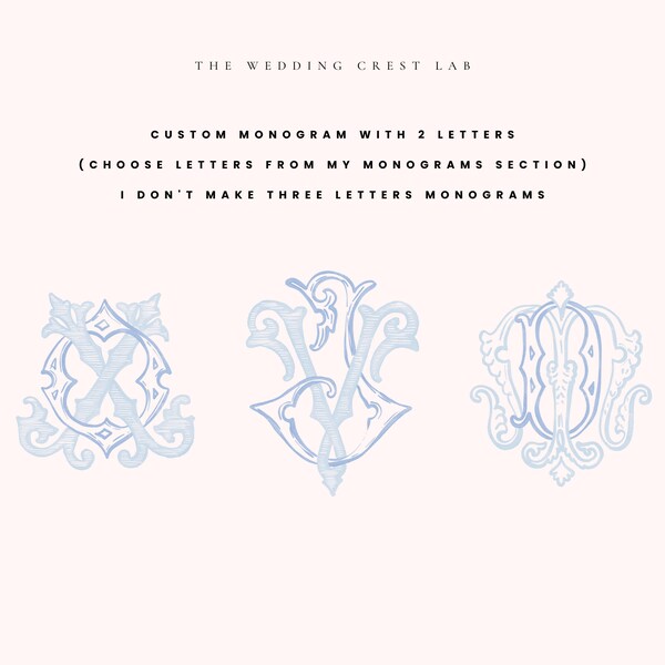 2 Letter Monogram - Etsy