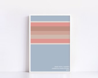 Prints Black Mirror USS Callister minimalist colour palette print A4 ...