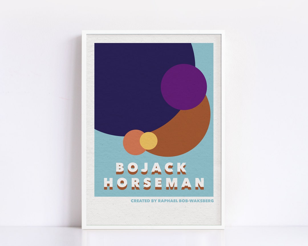 Bojack Horseman Minimalist Colour Palette Circles Print A4 and A3 ...