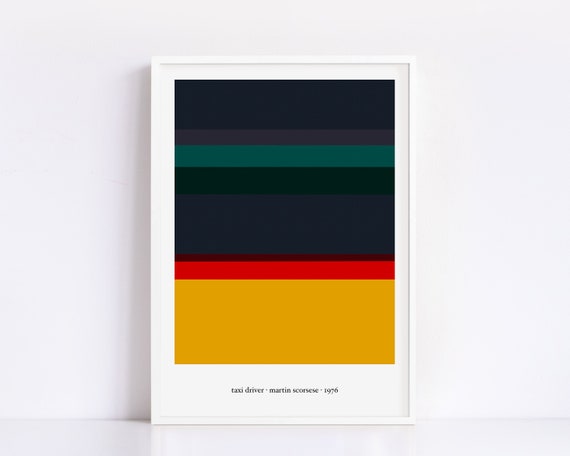 Taxi Driver minimalist colour palette print A4 alternative | Etsy