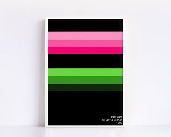 Fight Club minimalist colour palette print A4 alternative | Etsy