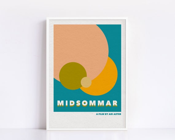 Midsommar Minimalist Colour Palette Circles Print A4 | Etsy