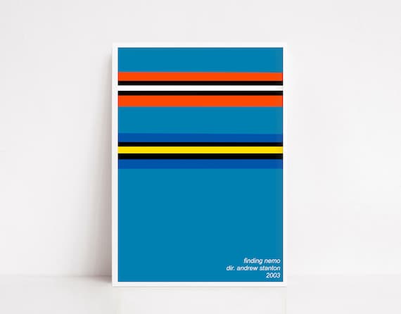 Finding Nemo Minimalist Colour Palette Print A4 Alternative | Etsy Ireland