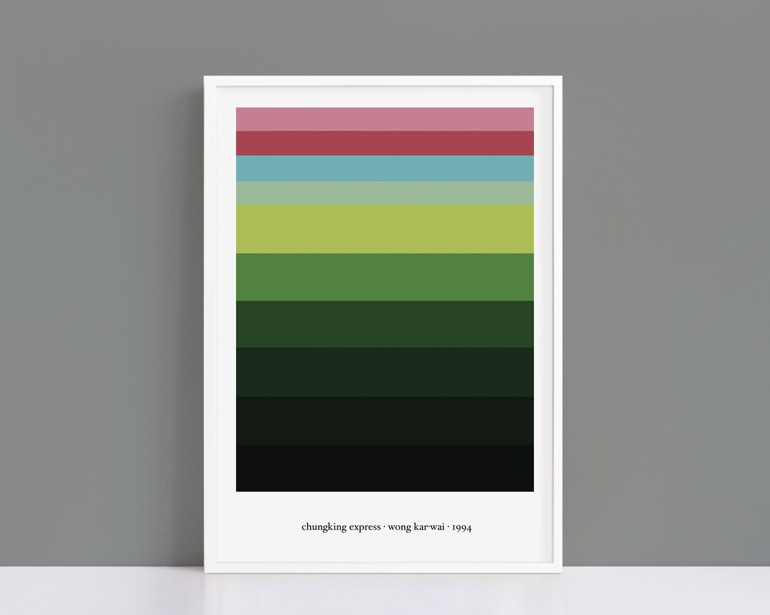 Chungking Express Minimalist Colour Palette Print | A4 and A3 ...