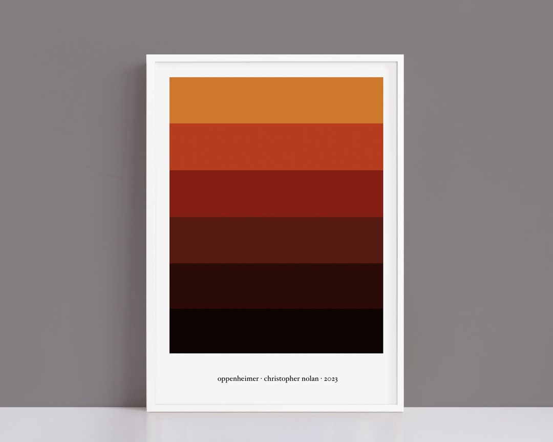 Oppenheimer Minimalist Colour Palette Print | A4 and A3 Alternative ...