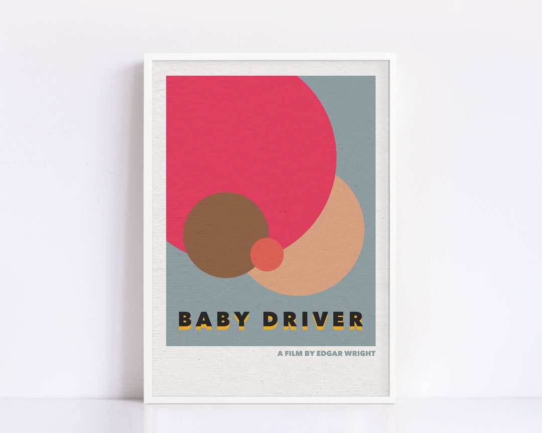 Baby Driver Minimalist Colour Palette Circles Print | A4 and A3 ...
