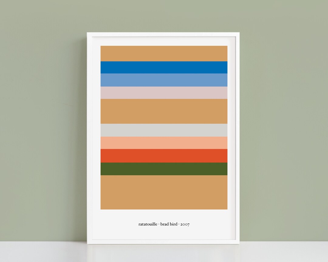 Ratatouille Minimalist Colour Palette Print | A4 and A3 Alternative ...
