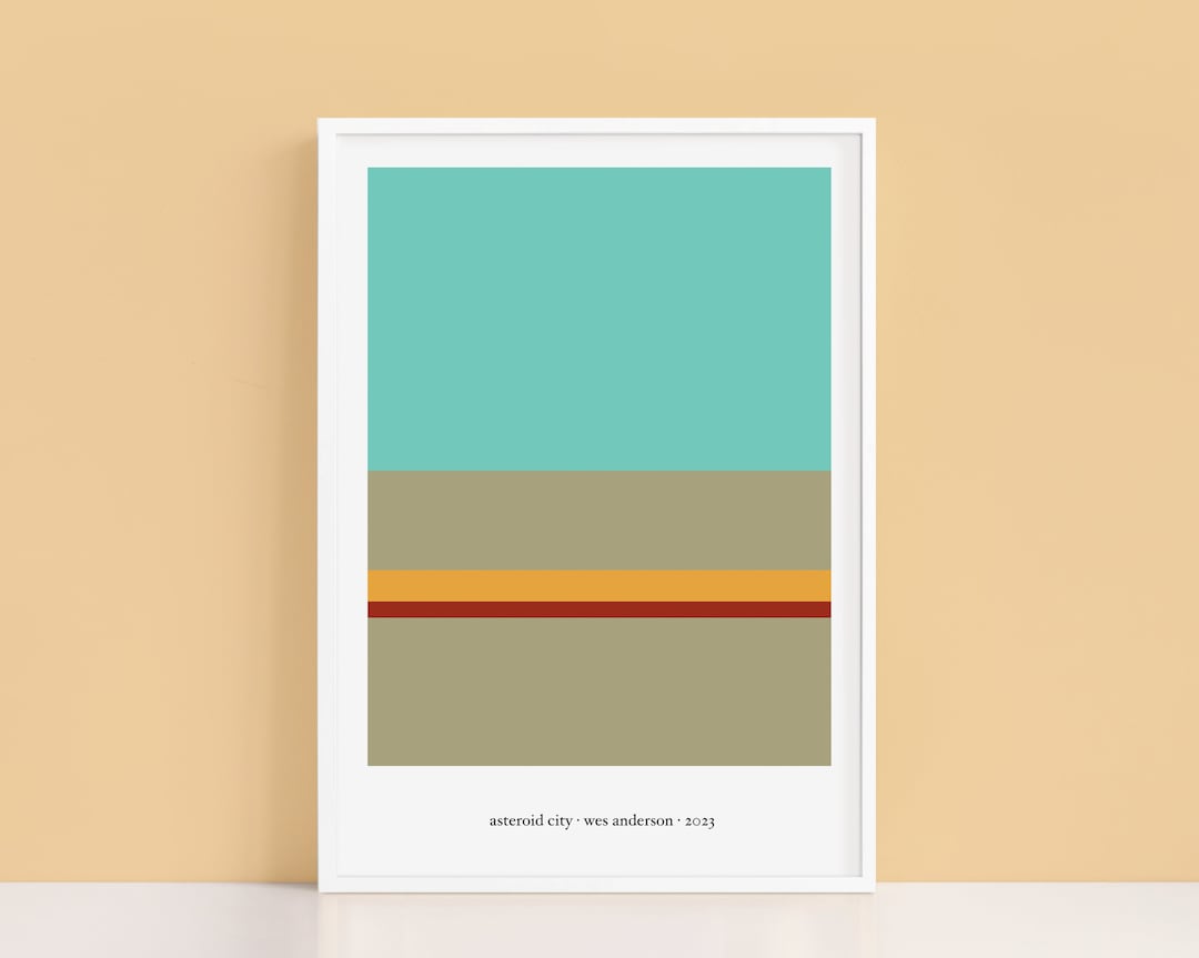Asteroid City Minimalist Colour Palette Print | A4 and A3 Alternative ...