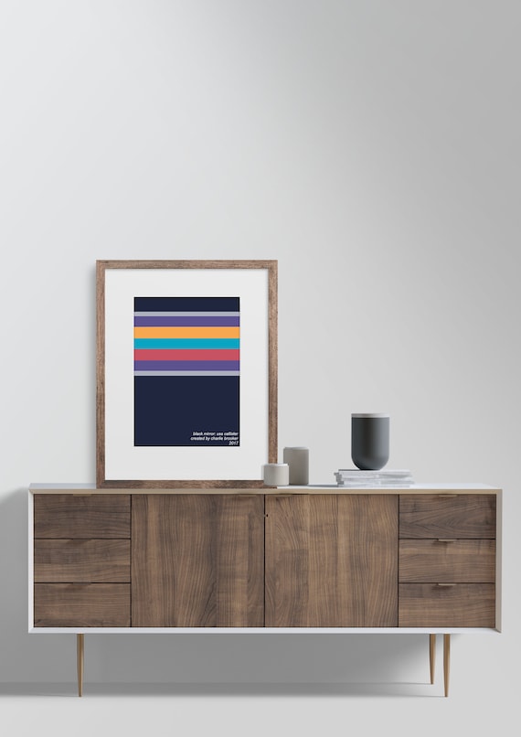 Prints Black Mirror USS Callister minimalist colour palette print A4 ...
