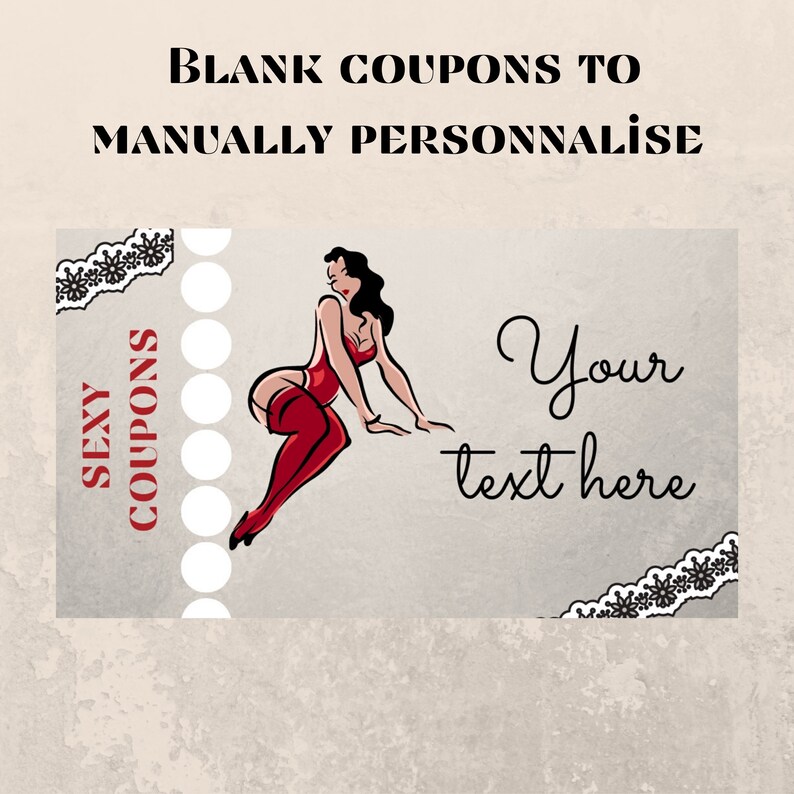 Printable Sexy Coupons Love Coupons Couple Coupons T Etsy