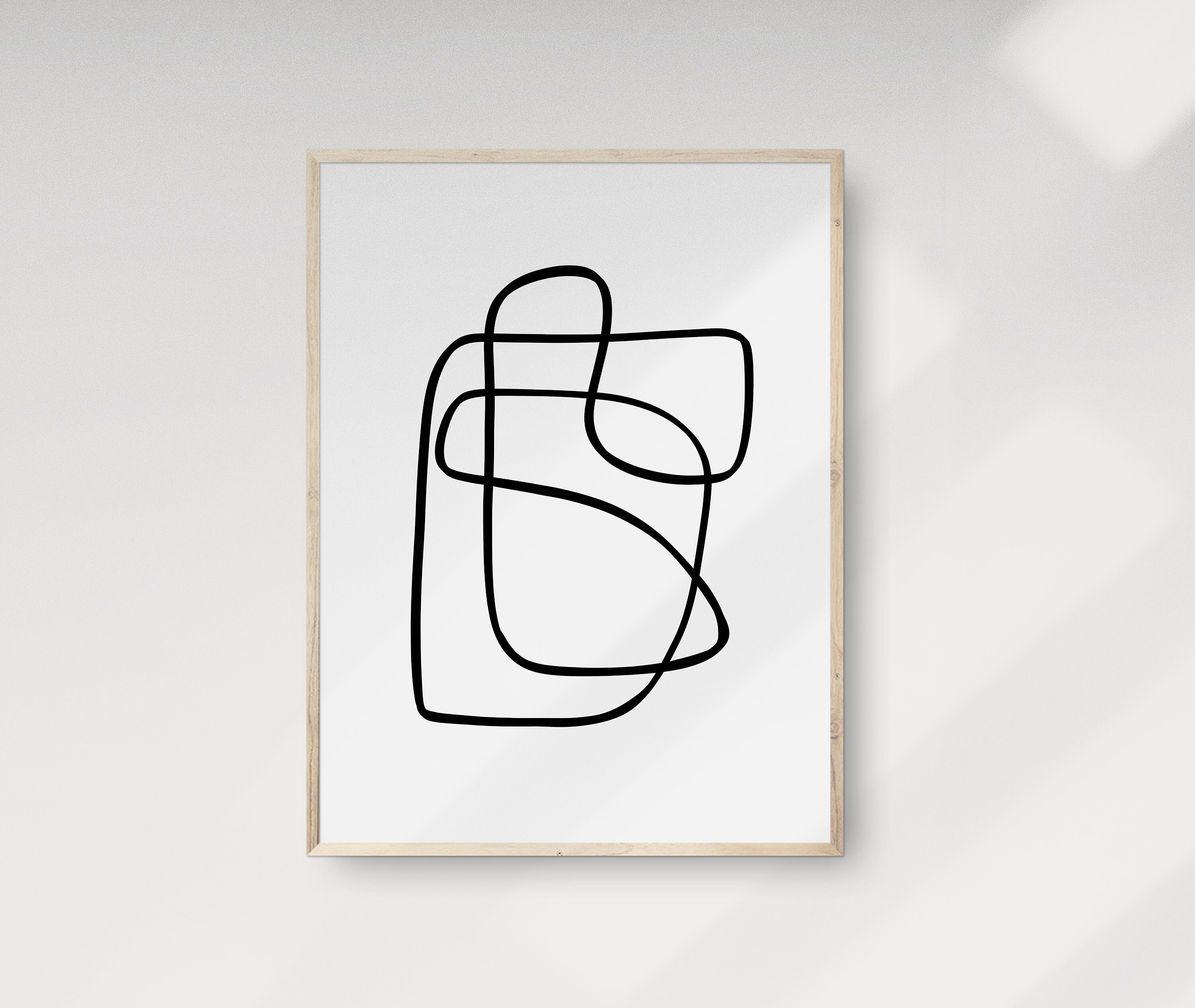 Abstract Line Art, Minimalist Line Drawing, One Line Wall Art, Modern ...