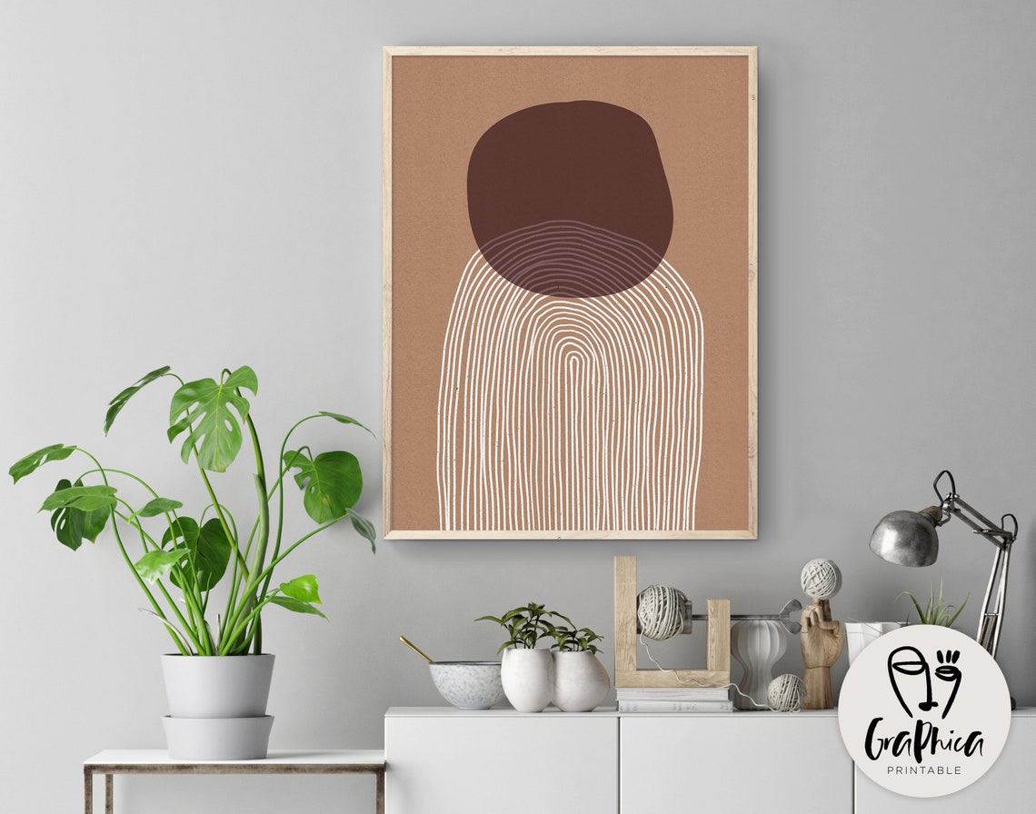 Abstract Line Art Minimalist Line Drawing Boho Wall Art - Etsy