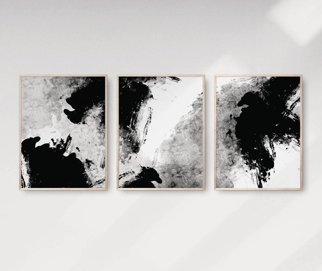 Abstract Ink Spill Wall Art, Paint Splashes Print, Modern Poster ...
