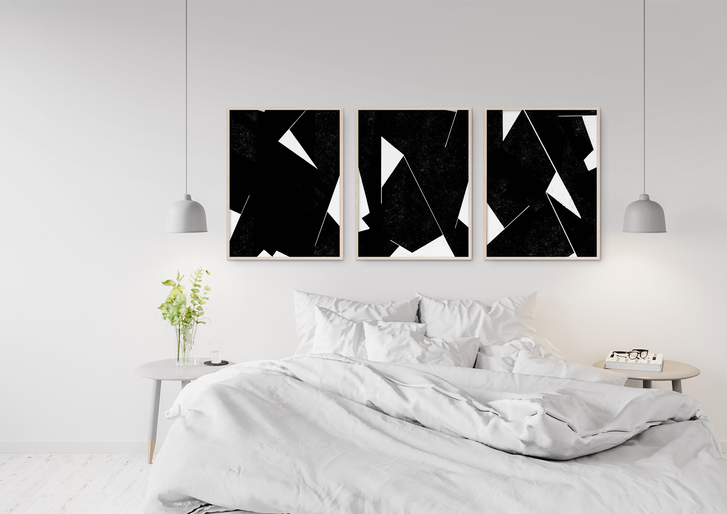 Abstract Block Print Wall Art, Modern Print, Minimalist Poster ...