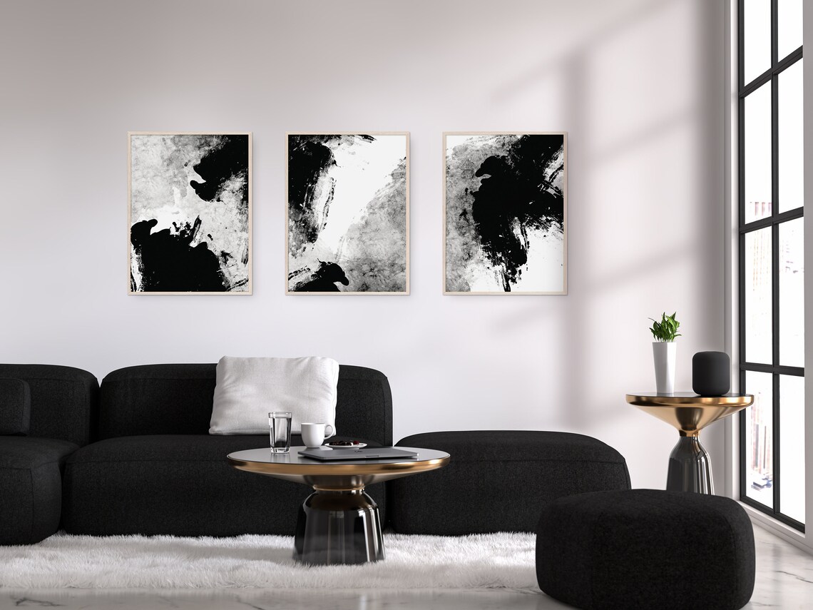 Abstract Ink Spill Wall Art, Paint Splashes Print, Modern Poster ...
