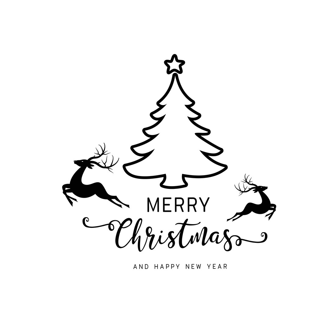Merry Christmas and Happy New Year SVG - SVG Download File - Plotter ...
