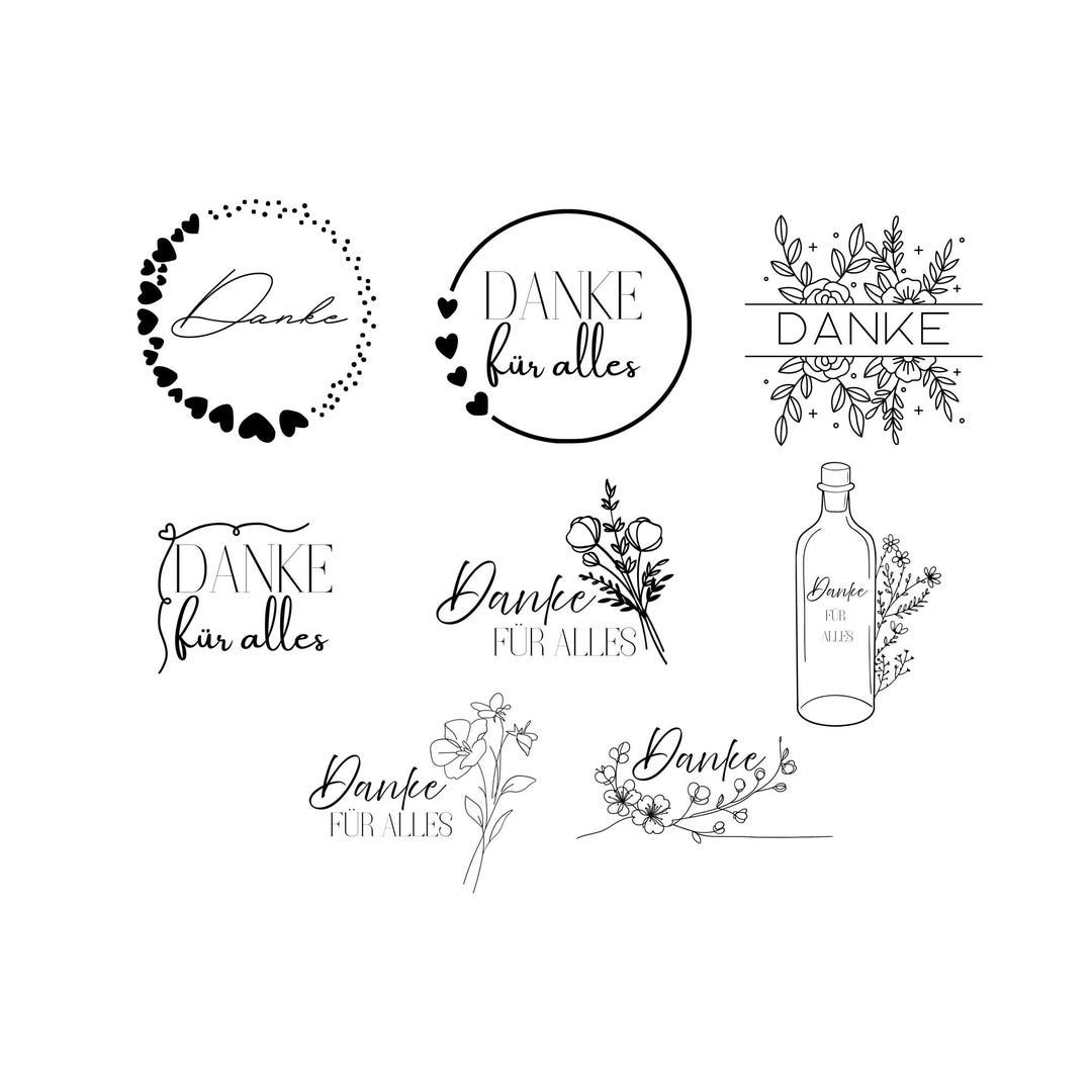 Thank You Bundle PNG SVG File - Download Plotter File - Plotter File ...