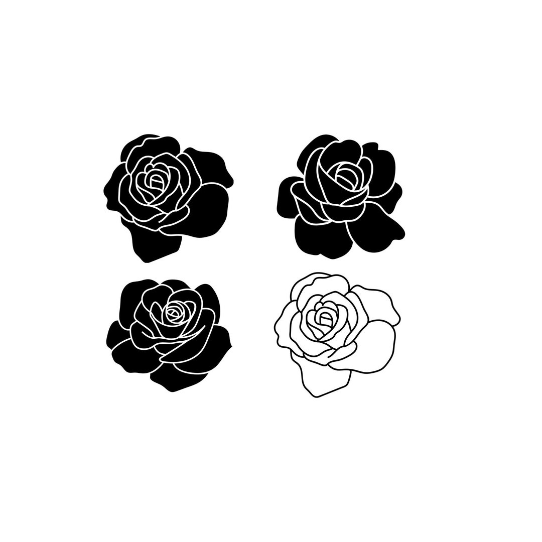 Rose Roses Bundle - Flowers - SVG Download File - Plotter File - Crafts ...