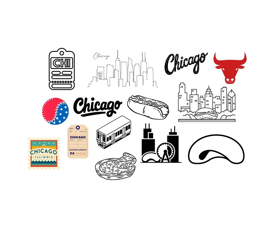 Chicago Bundle PNG SVG File - Download Plotter File - Plotter File ...