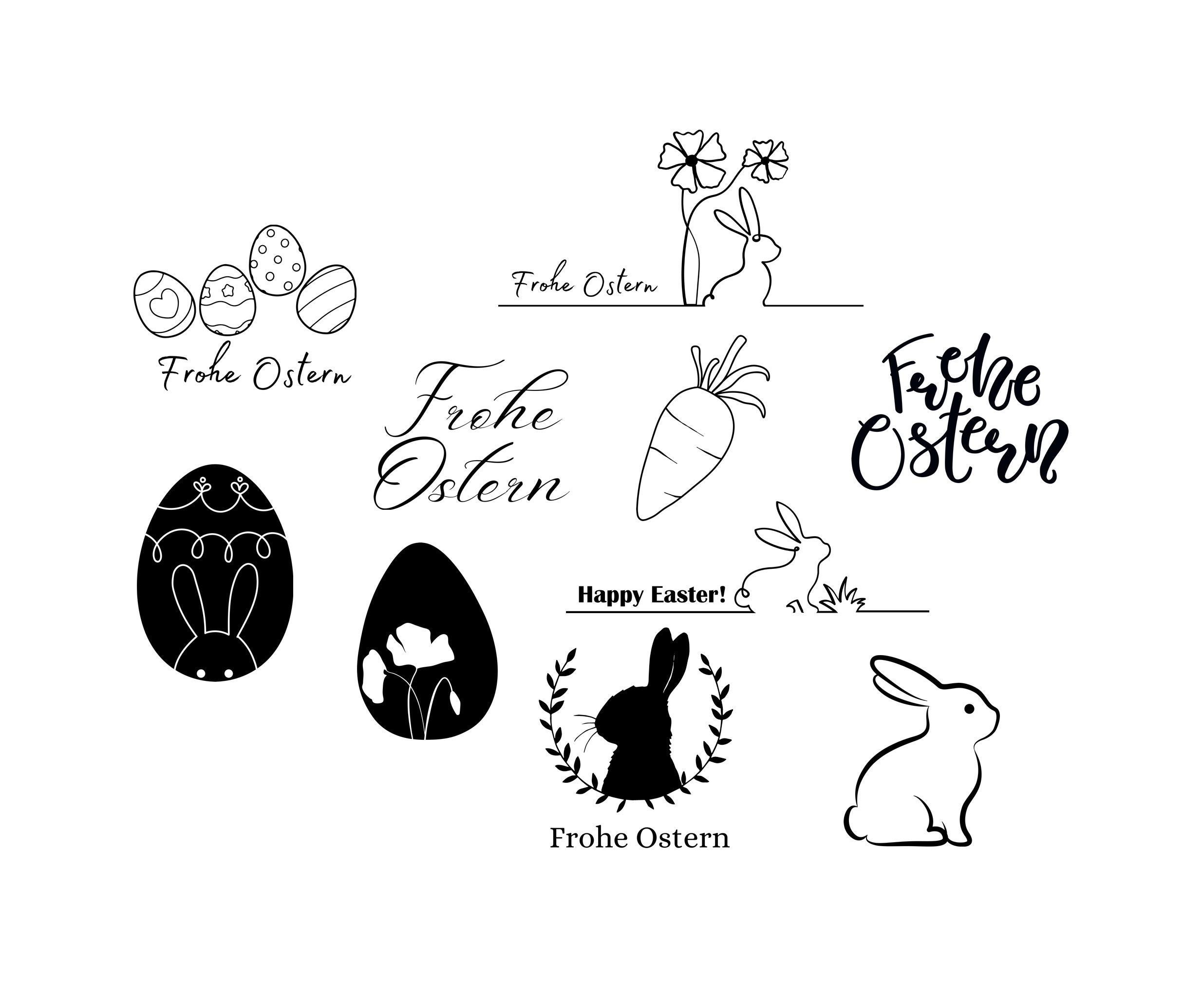 Easter Bundle With German Sayings SVG Download File Plotter Plotter Cricut Easter Egg Easter ...
