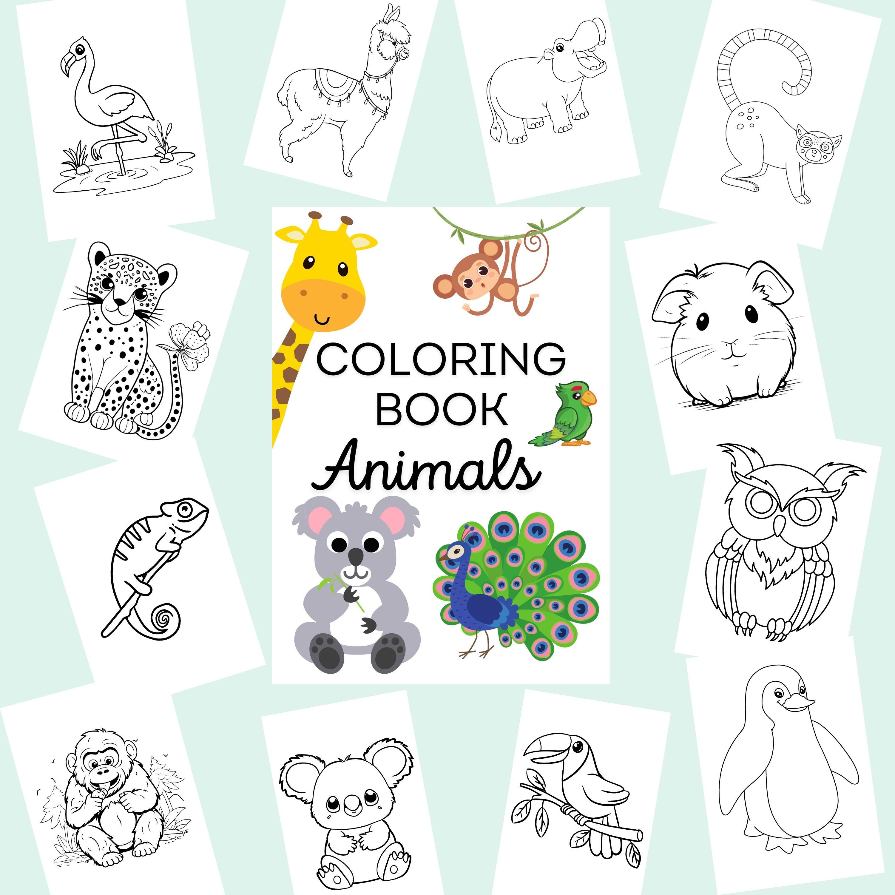 28 Coloring Sheets Coloring Book With Animals for Toddlers and Children ...