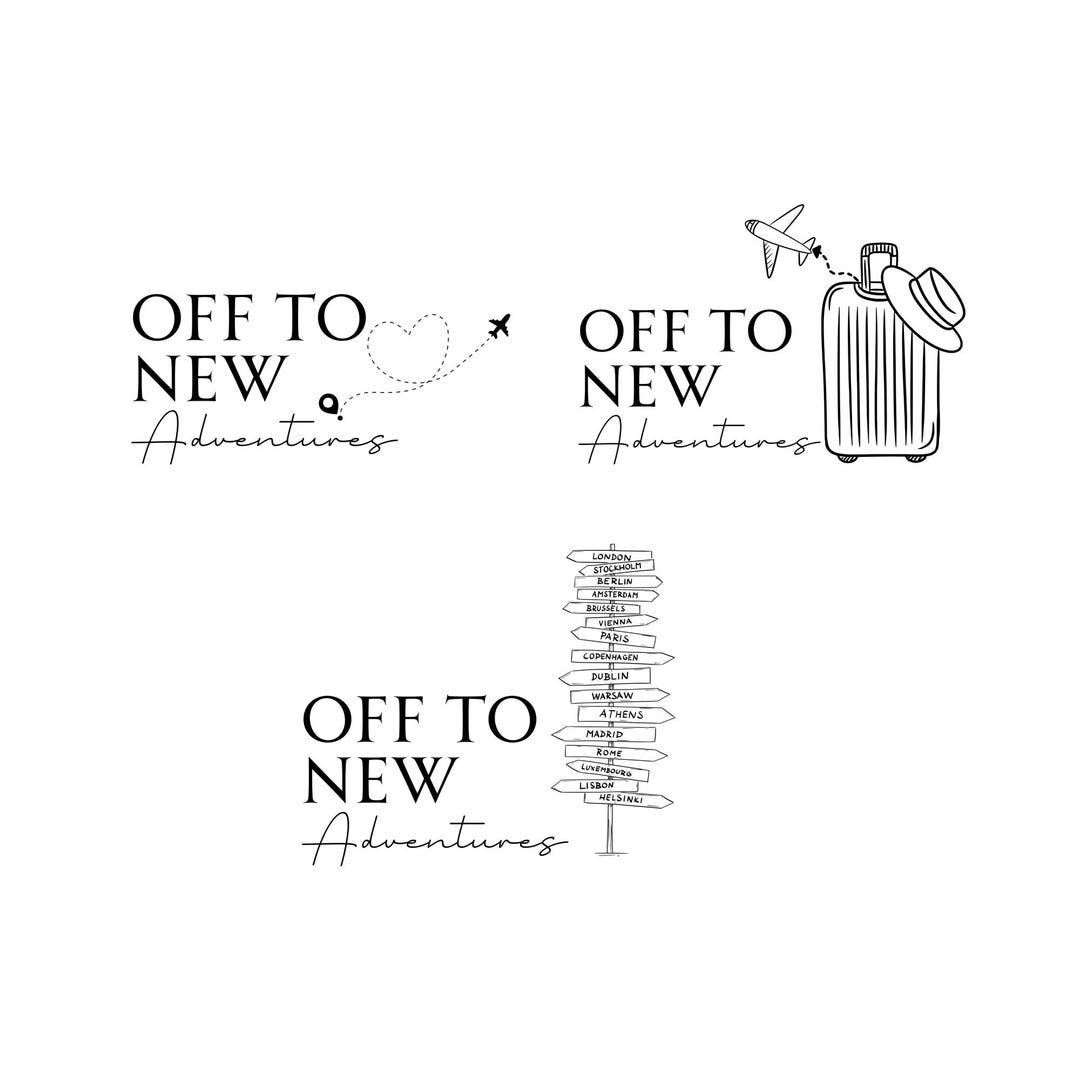 Off to New Adventures Bundle PNG SVG File - Download Plotter File ...