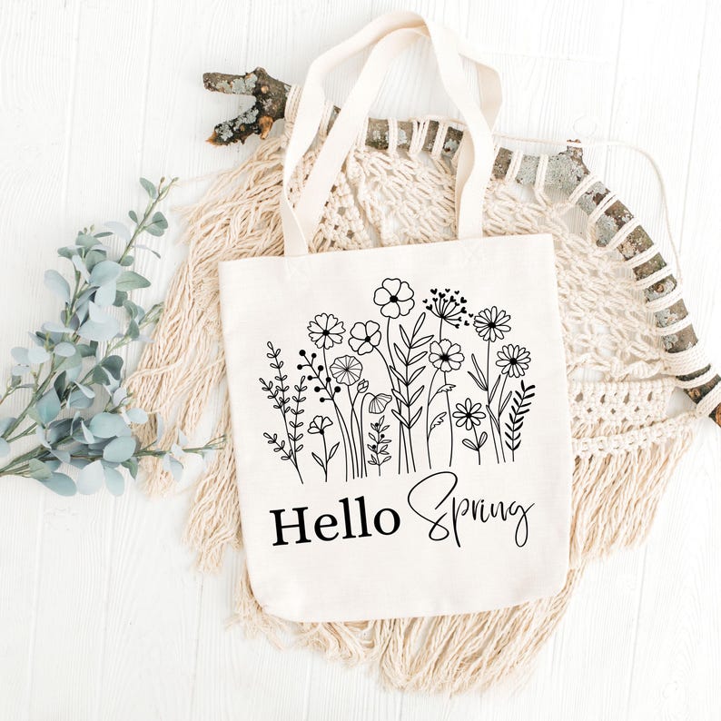 Hello Spring Bundle PNG SVG File - Download Plotter File - Flowers - Etsy