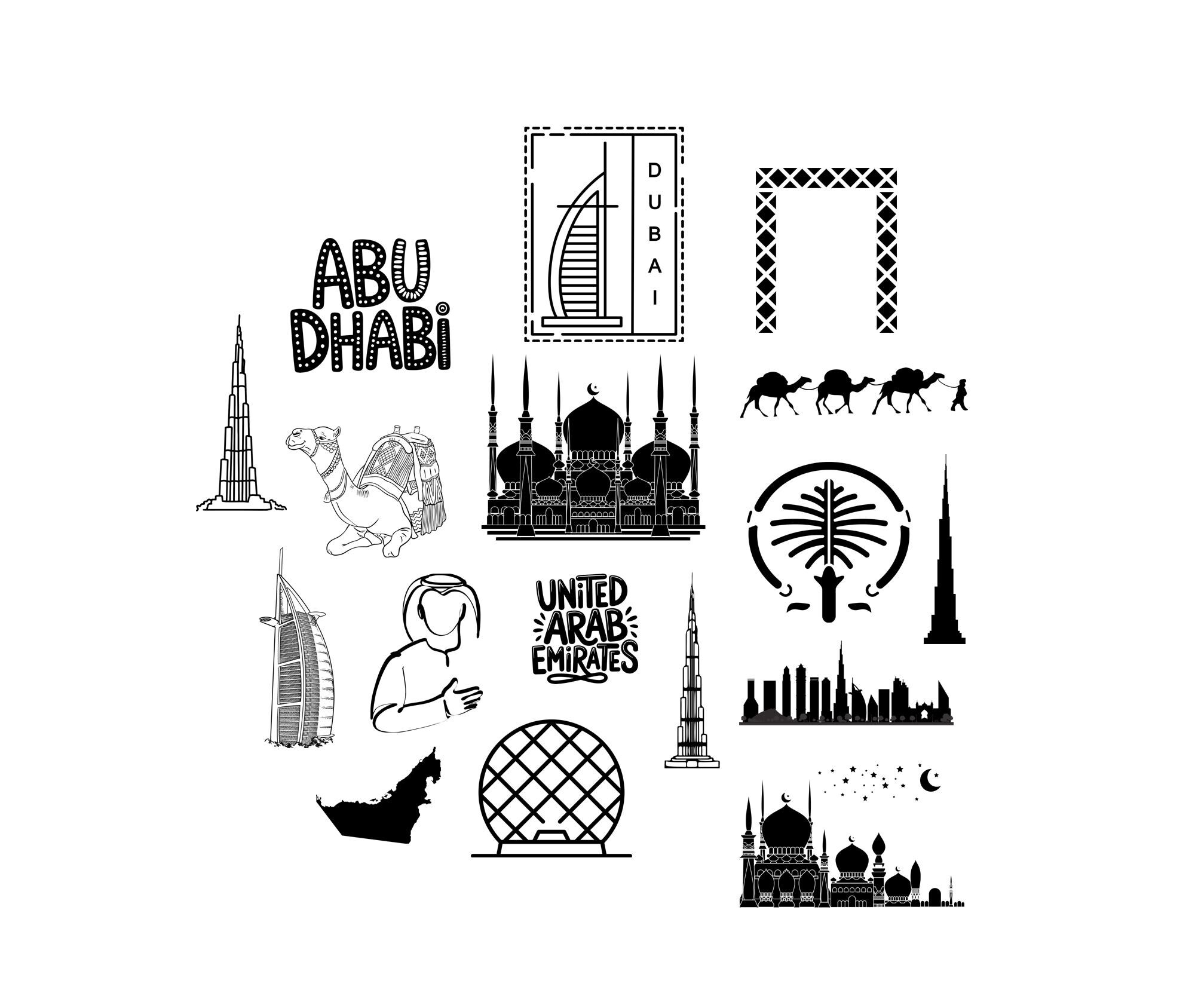 Dubai Bundle PNG SVG File - Download Plotter File - Svg Png - Ver. Arab ...