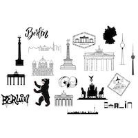 Berlin Skyline Silhouette SVG , Berlin Skyline Outline SVG - Etsy