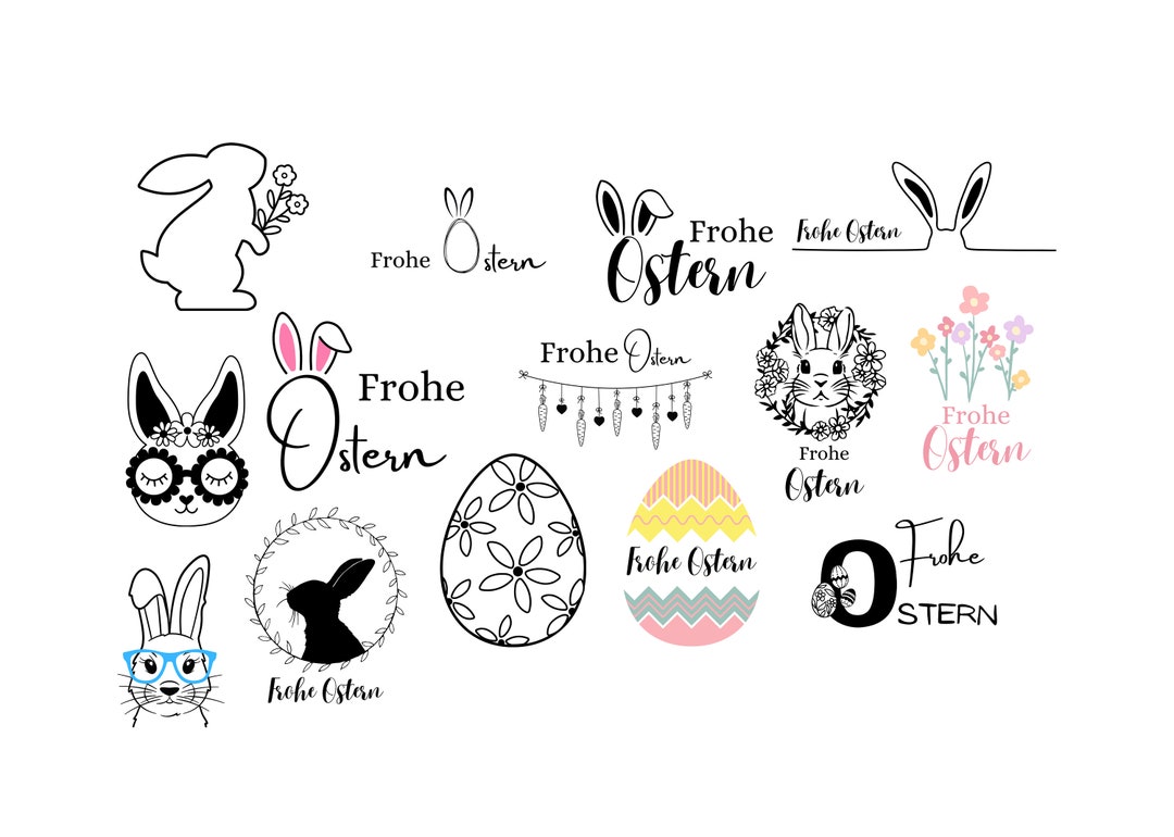 Easter Bundle With German Sayings SVG Download File Plotter Plotter Cricut Easter Egg Easter ...