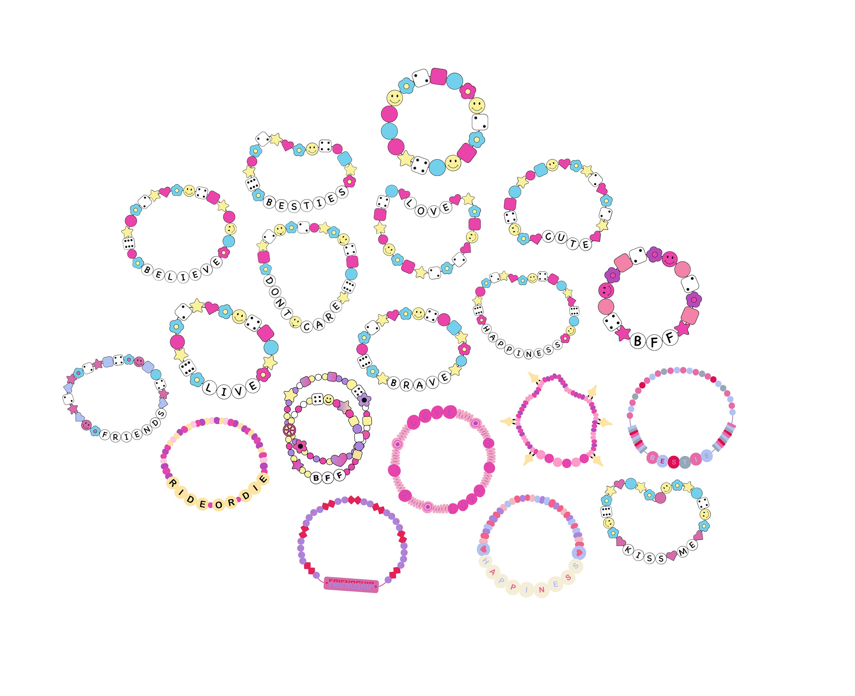 Friendship Bracelets Bundle - Friends Friendship Bracelet - SVG ...